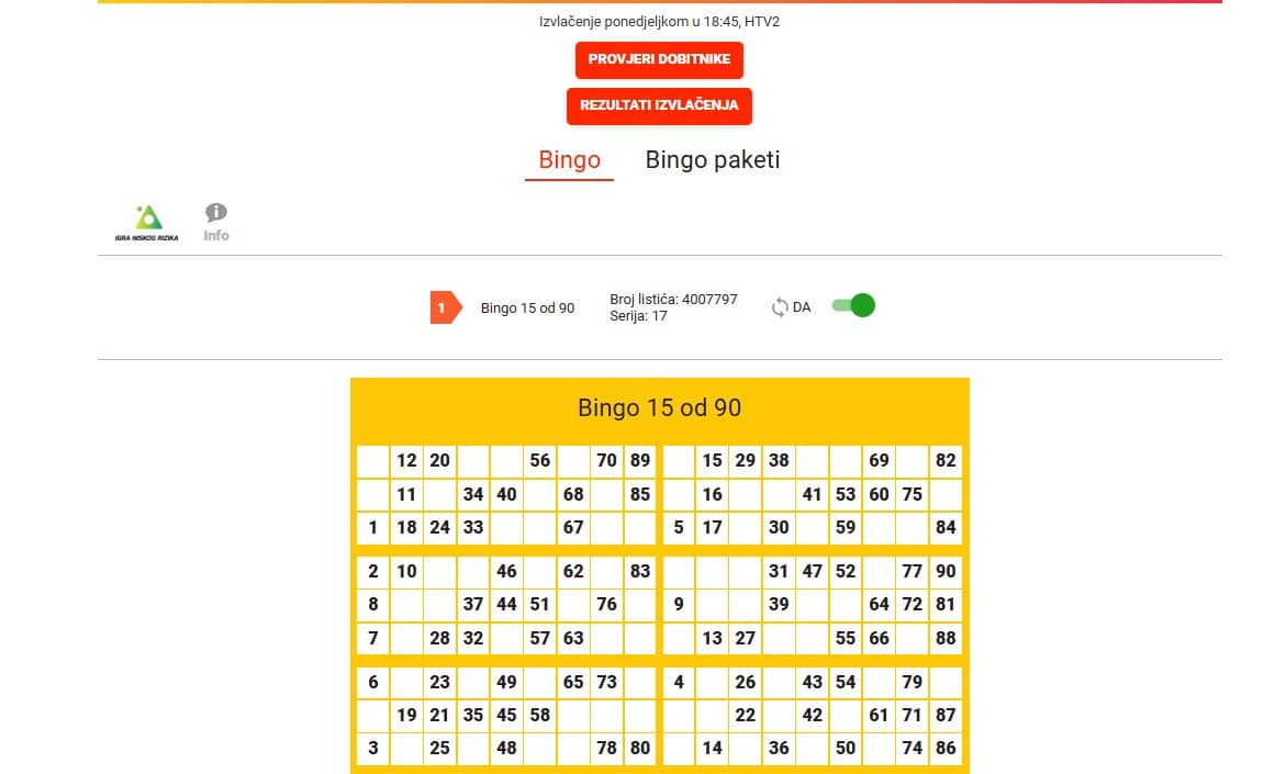 Kako se igra bingo (sa 75 i 90 kuglica) - Svijet Klađenja